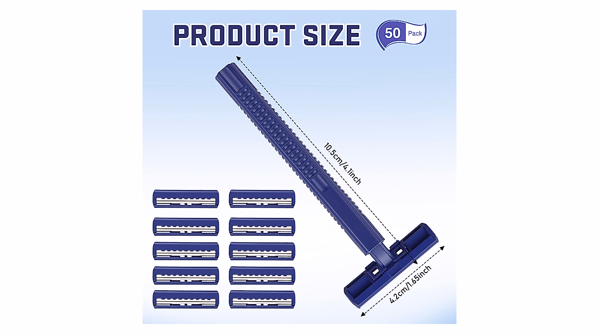 Twin Blade Razors for Men Stainless Steel Men Razors Disposable Plastic ...