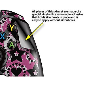 WraptorSkinz Decal Style Vinyl Skin Wrap compatible with XBOX One Original Wireless Controller Pink Bow Skull