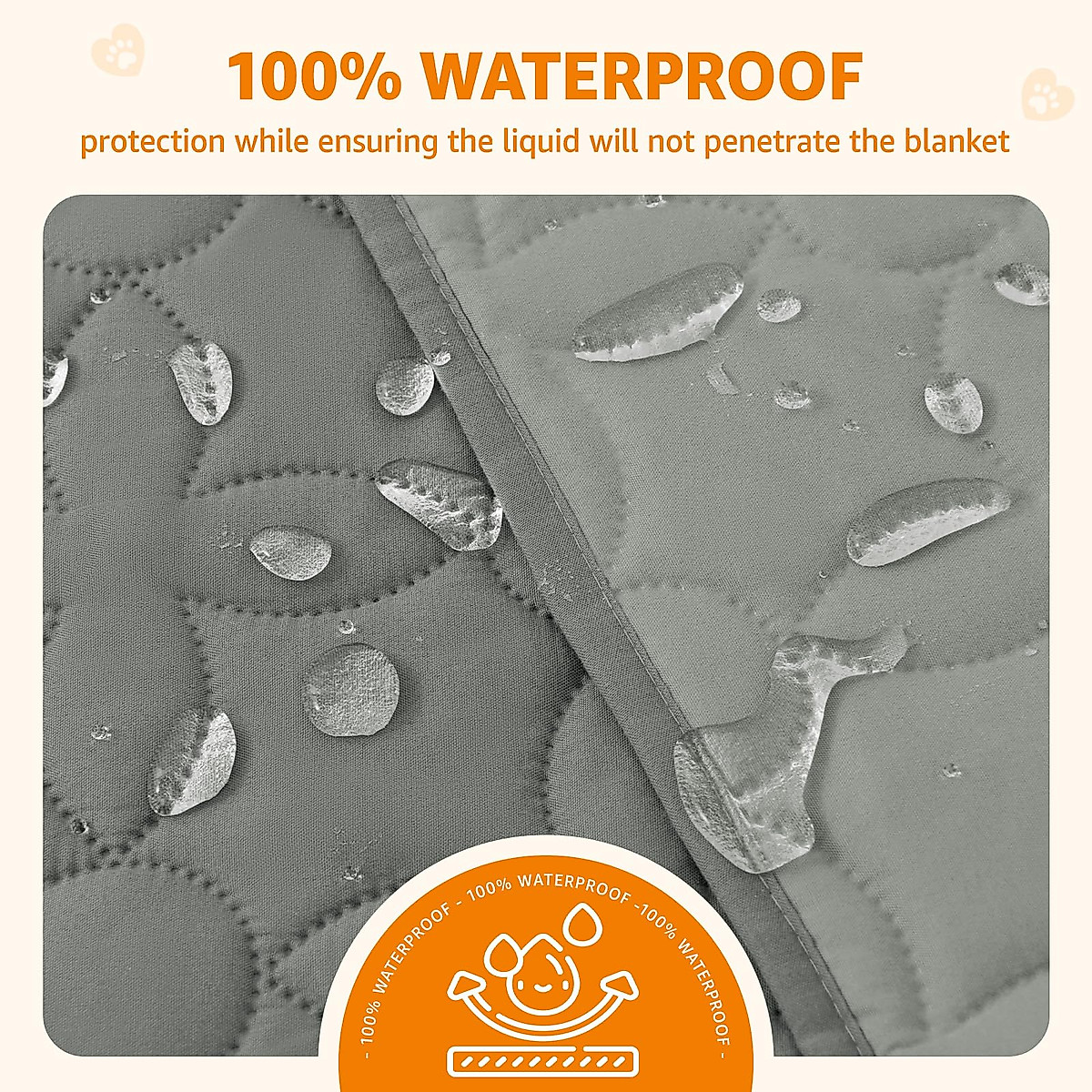 Waterproof Blanket Couch Cover for Dogs - Washable Soft Pet Blanket for Furniture Bed Couch Sofa Covers Protector Reversible Blankets for Kids Dog Cat (Dark Gray+Light Gray,82'' x 120'',2 Pack)