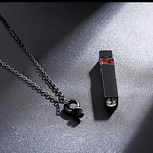RIMZVIUX Vertical Bar Zircon Cremation Jewelry for Ashes Men Women Urn Necklace for Ashes Mom Dad Grandpa Grandma …