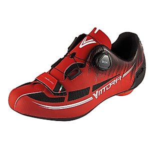Vittoria Fusion 2 Road Cycling Shoes (41 M EU / 8 D(M) US, Red/Black)