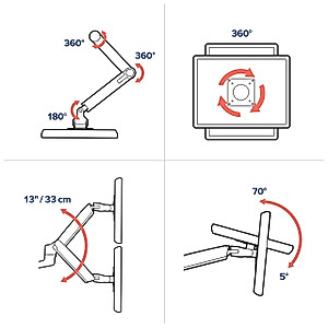 Ergotron – LX Vertical Stacking Dual Monitor Arm, VESA Desk Mount – for 2 Monitors Up to 24 Inches, 7 to 20 lbs Each – Polished Aluminum