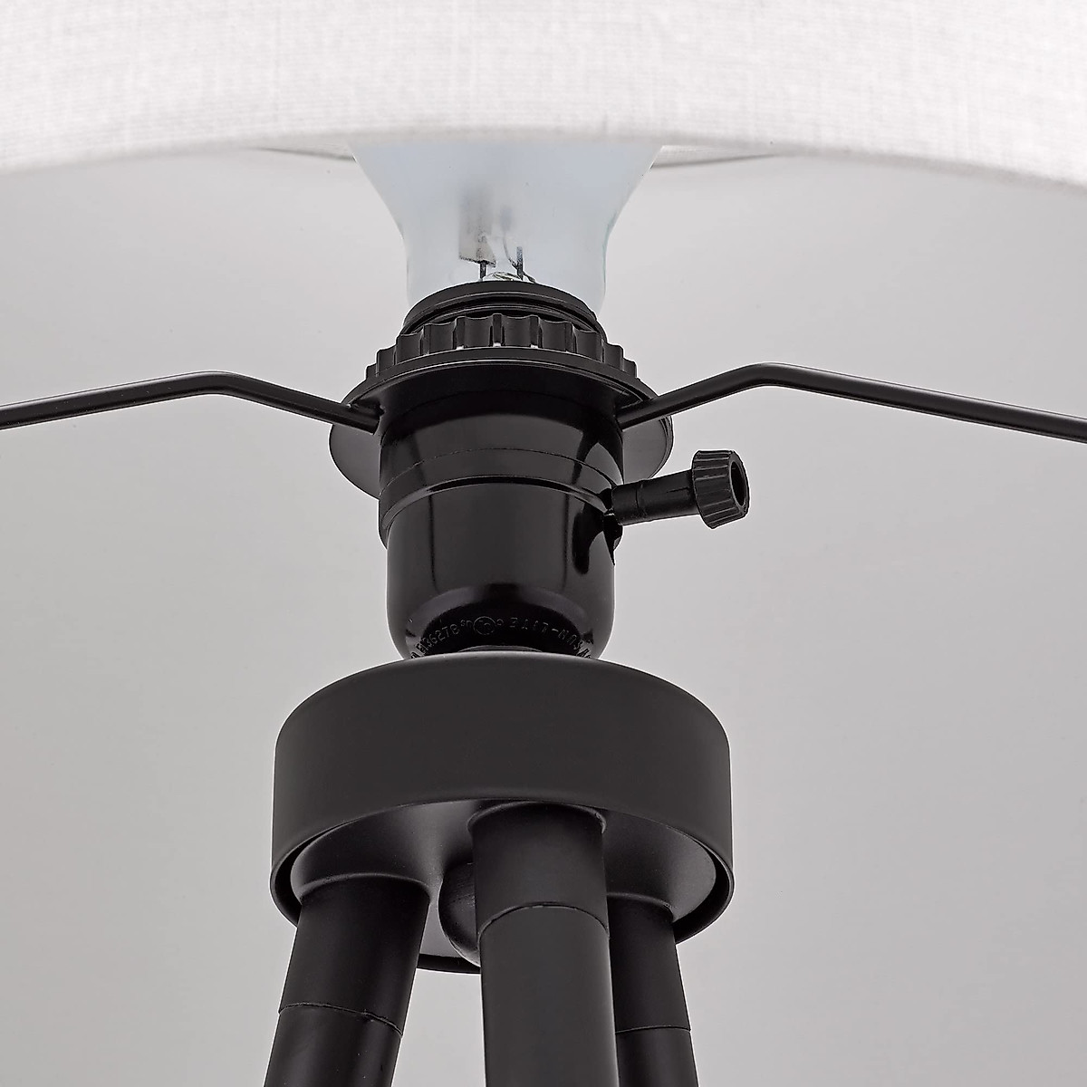 Catalina 19973-000 Mid-Century Modern Tripod Floor Lamp, 61.25", Black Classic