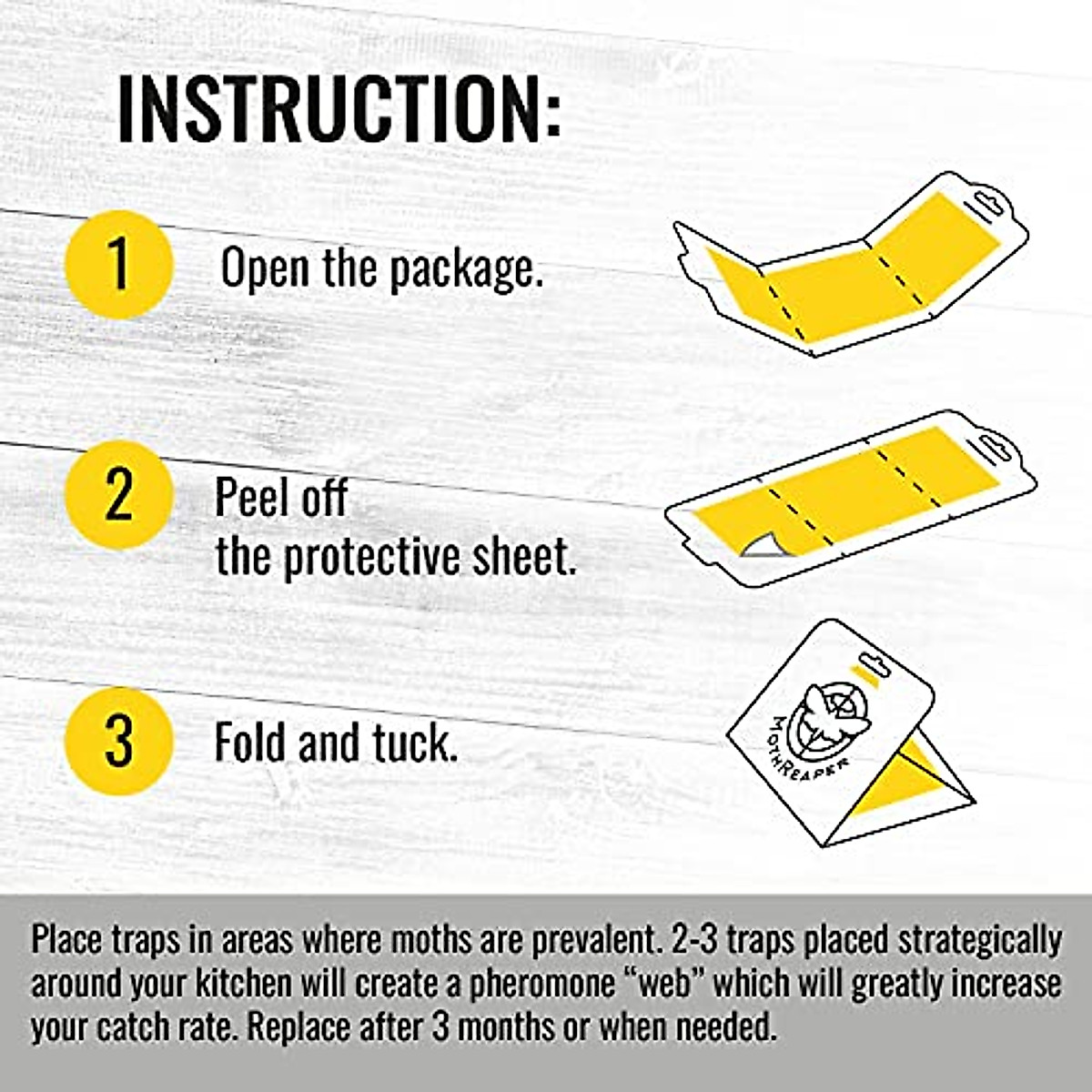 Pantry Moth Traps 6-Pack - Pantry Moth Traps for Food Moths, Pantry Pest Trap with Pheromones Prime for Grain, Flour, Seed and Meal Moths - Cupboard Moth Traps, Pest and Pantry Moth Pheromone Trap