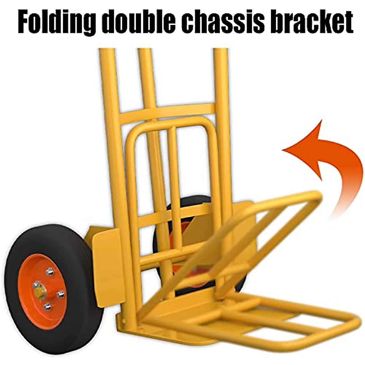 Generic Portable Hand Trucks Foldable Trolley, Folding Cart with Wheels, Luggage Cart Platform Trucks, Load Capacity 550Lb (Color : Blue)