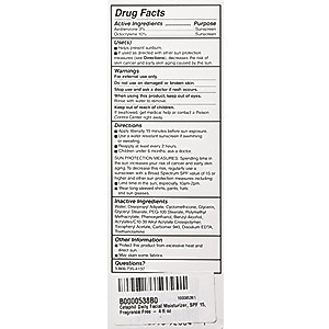 Cetaphil Daily Facial Moisturizer, SPF 15, Fragrance Free, 4 Oz