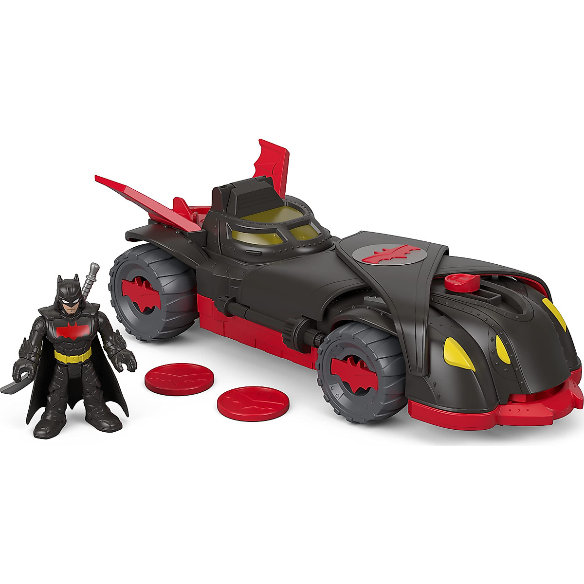 Fisher-Price Imaginext DC Super Friends Batman Toy Ninja Armor Batmobile & Figure Set for Preschool Pretend Play Kids Ages 3+ Years