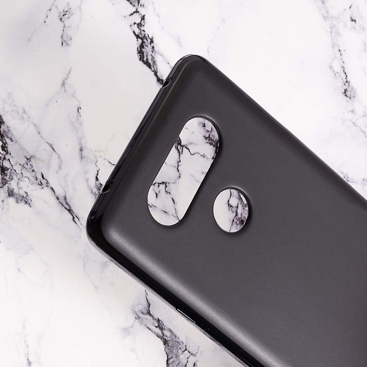 Shantime LG V20 H990DS Case, Scratch Resistant Soft TPU Back Cover Shockproof Silicone Gel Rubber Bumper Anti-Fingerprints Full-Body Protective Case Cover for LG V20 H990DS (Black)