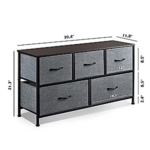 WLIVE 2 Drawer Nigjtstand, 5 Drawer Dresser and 8 Drawer Dresser Set, Storage Tower, Organizer Unit for Bedroom, Hallway, Entryway, Closets