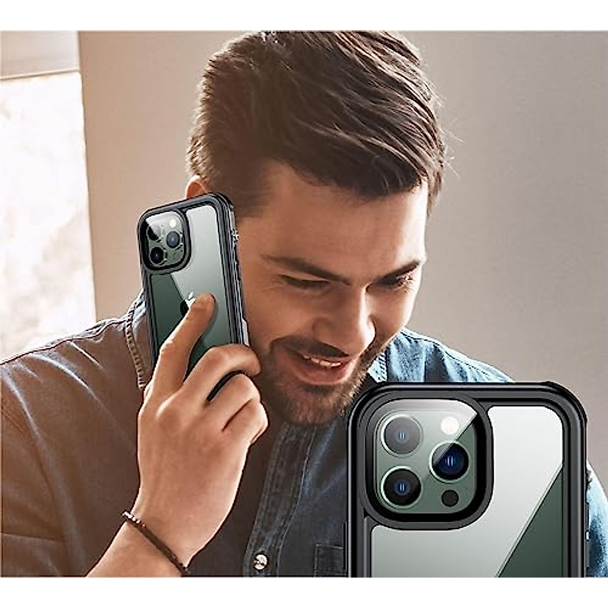 Menyadoo Designed for iPhone 14 Pro Waterproof Case - Full Body Protective Case Shockproof Dustproof Protection Phone Case with Built in Screen Protector for iPhone 14 Pro 6.1 inch Black