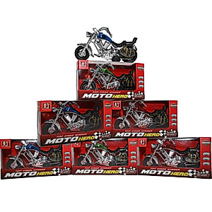 Pull-Back Motorcycle Toys for Boys & Girls | Fast and Fun Motorbike Toy Party Favors (6 Pack)