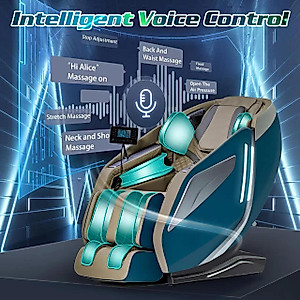 HealthRelife A337 Massage Chair Full Body, Large, Matte Blue