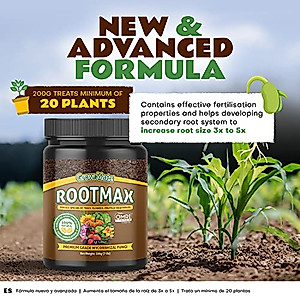 RootMax - Mycorrhizal Fungi Rooting Powder for Plant cuttings | 50x More Potent Mycorrhizae Enhanced Formula for Bigger Roots, Healthier Plants & Maximum Yield. Pack of (200g/7.05 oz)