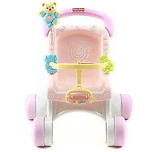 Fisher-Price Brilliant Basics Stroll-Along Walker, Pink