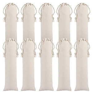 Hemoton 30Pcs Straw Travel Carrying Case Cotton and Linen Pouch Bag Portable Travel Cutlery Bag for Stainless Steel Drinking Straws Cutlery Fork Spoon Storage