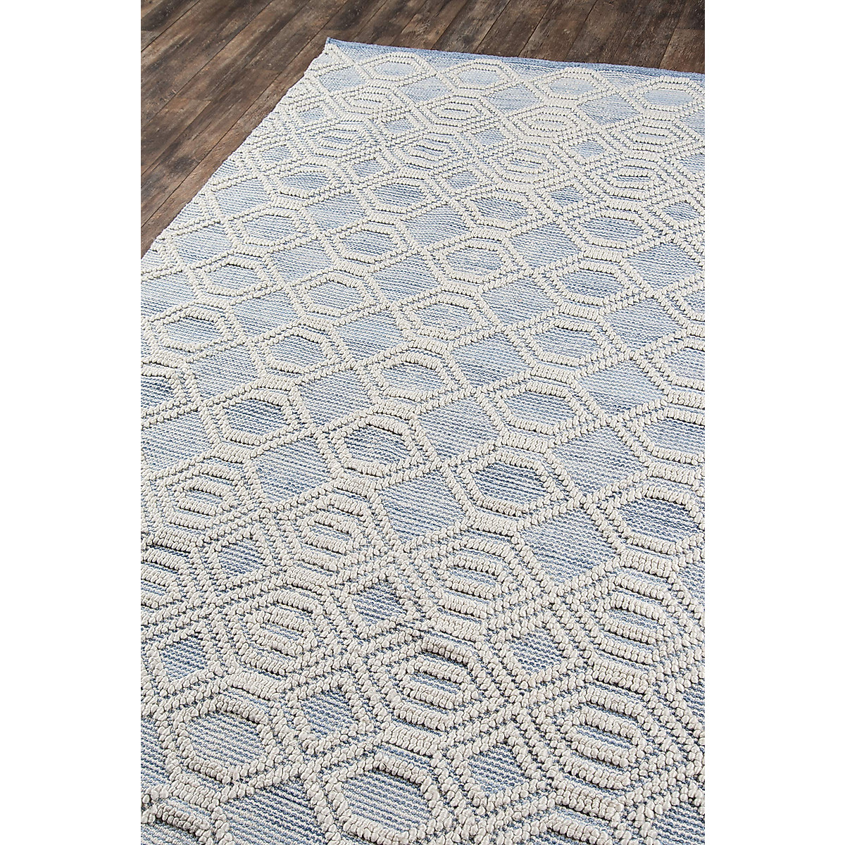 Momeni Hermosa Geometric Hand Woven Light Blue Area Rug 7'9"" X 9'9""" (HRM-1)
