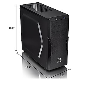 Thermaltake Versa H22 Black ATX Mid Tower Perforated Metal Front and Top Panel Gaming Computer Case 2.0 Edition with One 120mm Rear Fan Pre-Installed CA-1B3-00M1NN-A0