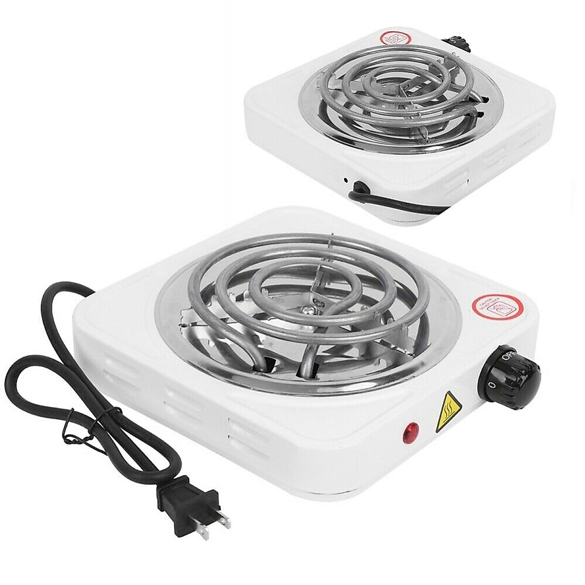 500W-1000W Compact & Portable Electric Hot Plate - Single Burner Kitchen Stove for Dorm & Travel Use - Fast Heating Cooktop