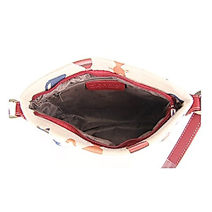 Signare Tapestry Crossbody Purse Small Shoulder Bag for Women with Cheeky Cat Design (XB02-CHEKY)