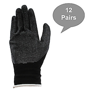 Diesel Protection Pro-Tekk Latex Foam Grip Coated Work Gloves (12 Pairs of Gloves, Size Large)