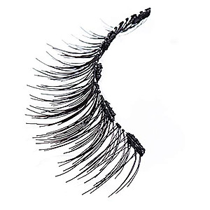 MoxieLash Magnetic Eyelashes - Classy | Reusable Magnetic Lashes, No Glue or Alcohol, Natural Wispy Look - Add Subtle Volume & Length, Professional Faux False Eyelashes - Silk - 1 Pair