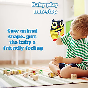 AIPINQI Sensory Pillow Toys, Montessori Stuffed Animal Learning Toys, Exercise Baby Basic Life Skills, Airplane Activities Travel Toys on Plane for Autistic Toddler, Owl