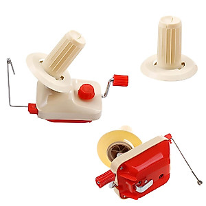 Martina Online Yarn Winder into Organized Balls Tangle-Free with Portable Hand Operated Yarn Ball Winder Making Knitting and Crocheting Like a Breeze with Fixing Clamping Hook.