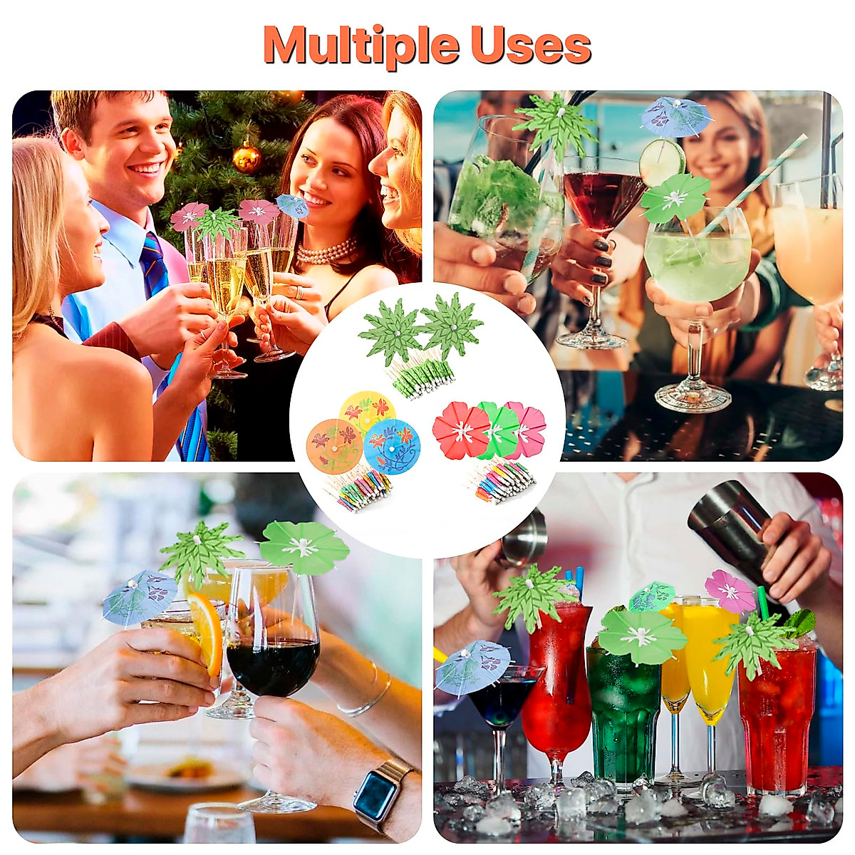 OFCOX Drink Umbrellas, Drink Umbrellas Cocktail Picks, Cocktail Umbrellas, Cocktail Umbrellas for Drinks, Cocktail Decorations for Drinks, Umbrella Drinks Sticks, Mini Umbrellas for Drinks. 150 PCS