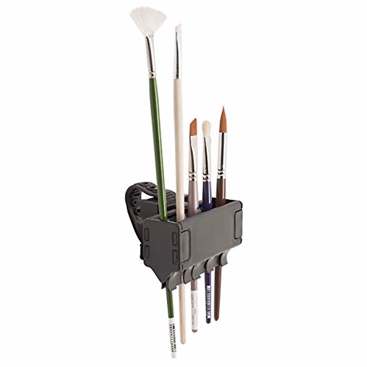 Easy To Use Products Brush Grip Paintbrush Holder and Drying Rack/Caddy, Painting Supplies (Black)