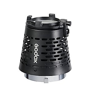 Godox SA-17 Bowens Mount Adapter with Godox SA-P Projection Attachment + SA-06 Iris Diaphragm + SA-09-001 GOBO Set + SA-10 GOBO Set Holder Create Theatrical Effect for Bowens Mount LED Video Light