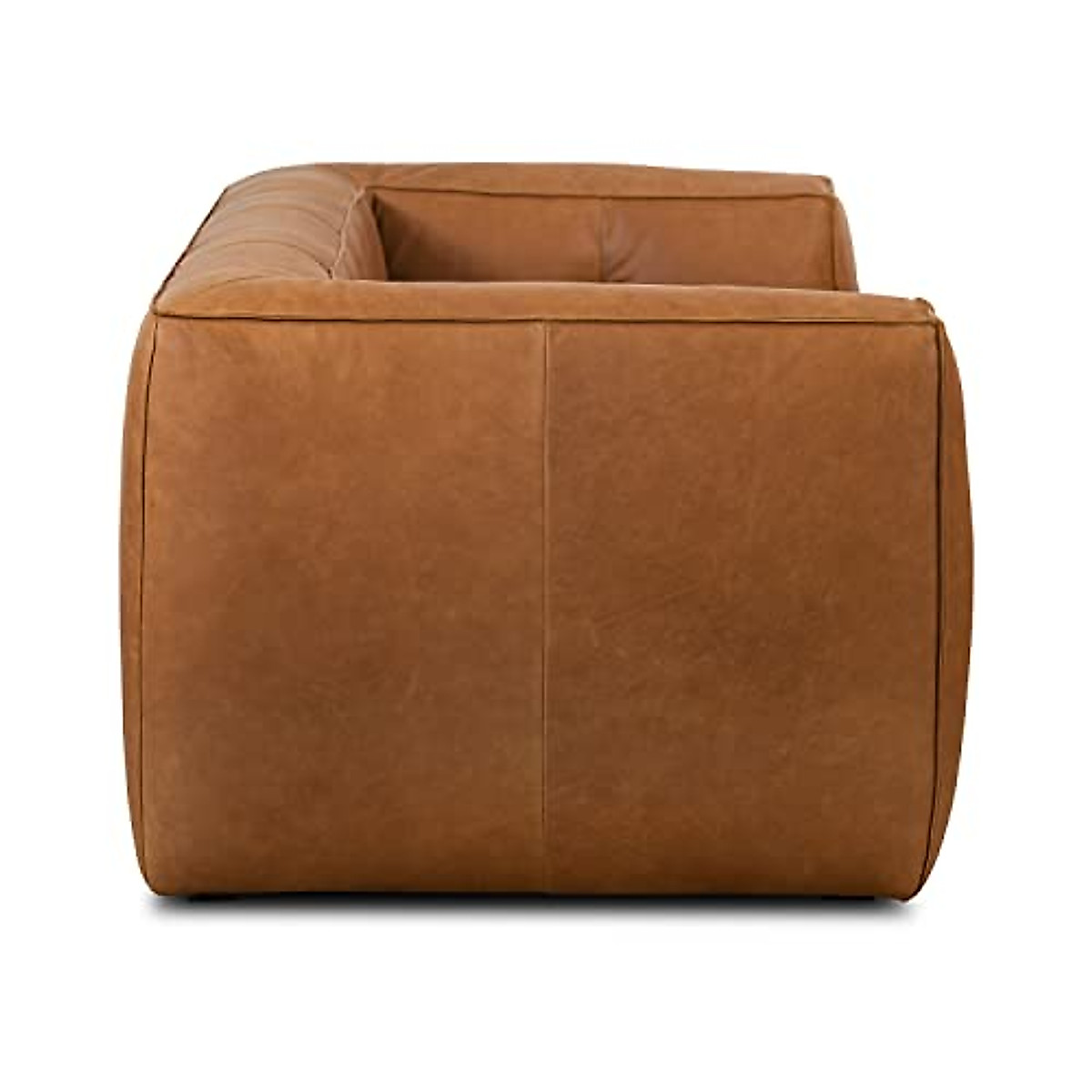 POLY & BARK Capa Sofa in Full-Grain Pure-Aniline Italian Tanned Leather in Saddle Tan