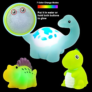 Akosuntoys Baby Bath Toys for Todders 1+ Year Old,DIY Duck Water Slide Mold Free Lighting-Up Dinosaur Toys Stacking Cups & Swimming Turtle New Born Baby Bathtub Water Toys Preschool Toddler Pool Toys