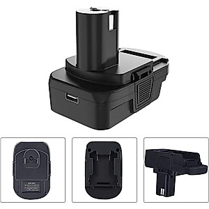 awokee DM18RL Battery Adapter for Dewalt for Milwaukee 20V/18V Li-Ion Battery Convert to for Ryobi 18V P108 ABP1801 Battery with USB Port