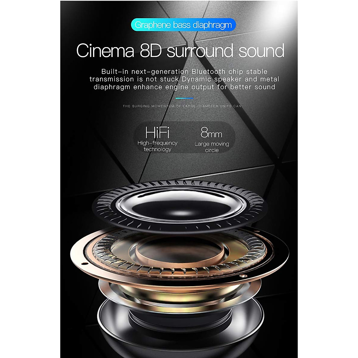 Amazing 7 LED Bluetooth Headphones with 8Hours Playtime, Wireless Headsets Over Ear, Hi-Fi Stereo, Multi-Colored Breathing Led, Built-in Mic, Snug Fit Earphones for Game Video DJ (Red Black)