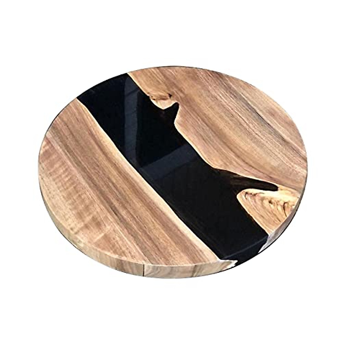 Epoxy Table, Live Edge Wooden Table, Epoxy Resin River Table, Natural Wood,Dining Table, Natural Epoxy Table, Resin Table 51" x 51" Inch