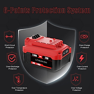 CMCB202 Upgarded 7.0Ah 20V Replacement for Craftsman V20 Battery for Craftsman 20V MAX Lithiumion Battery CMCB201 CMCB202-2 CMCB204 CMCB204-2 CMCB209 CMCB205 CMCS500 for Craftsman 20Volt Drill Battery