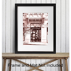 Fashion design Storefront Wall Art & Decor - Luxury Haute couture Designer Photograph - Pink Living room decoration Bedroom Decor for Women - Yellowbird Art & Design Home Poster UNFRAMED 8x10