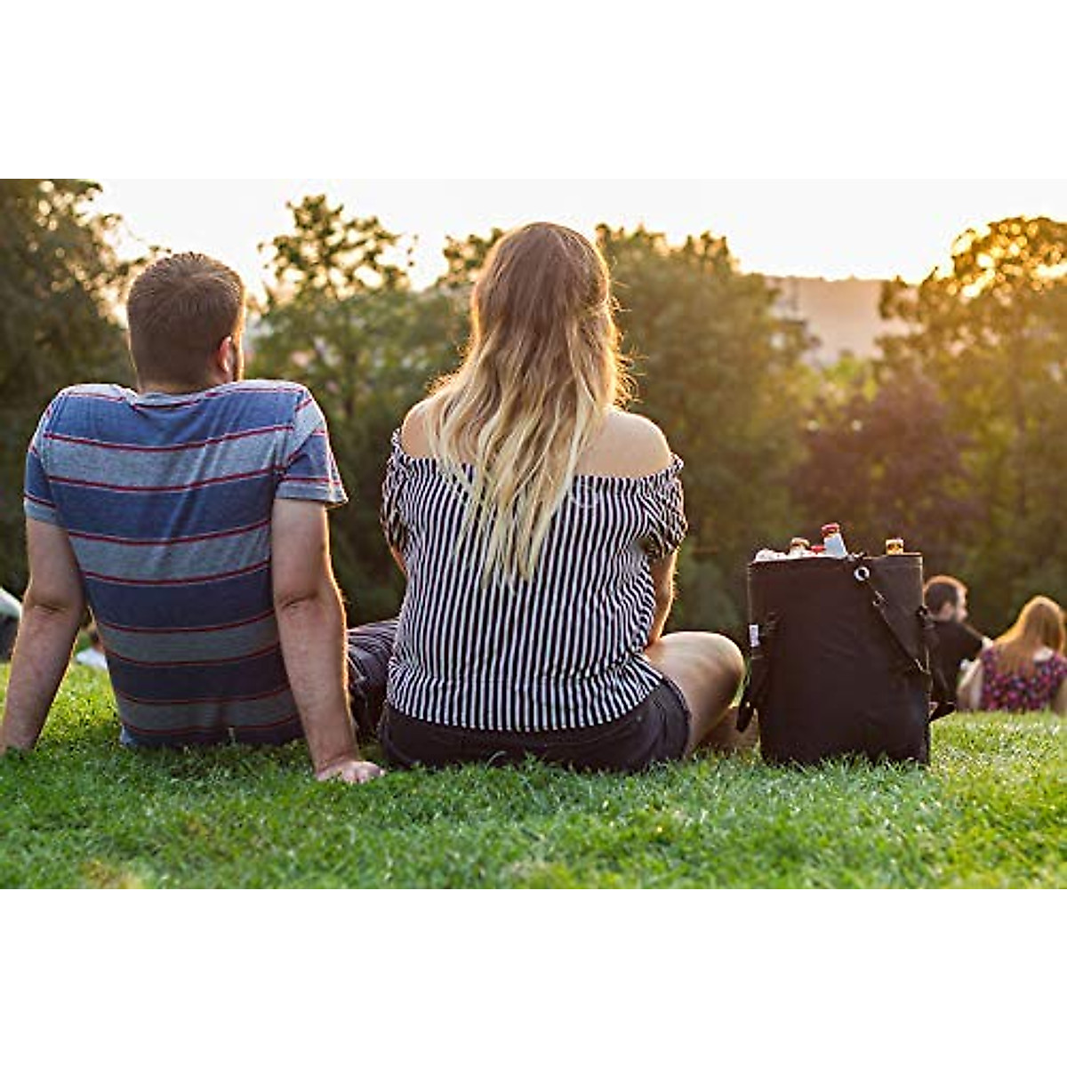 KRYO Insulated Portable Tote Bag Large picnic lunch cooler bag - Mens and Womens oversized travel totes with shoulder strap - Thermal Insulation coolers for cold food, beverages and wine (Black)