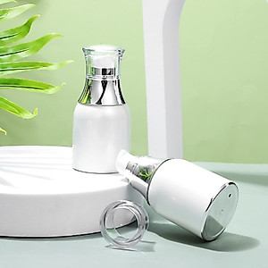 SOLUSTRE 3 Pcs as with cover set cosmetic bottle lotion travel cosmetic containers pump vacuum bottles makeup airless pump bottle travel filling easy to carry Cosmetic bottles