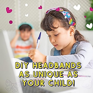 PURPLE LADYBUG DIY Headband Hair Accessories for Girls - Great 5 Year Old Girl Gift, Gifts for 6 Year Old Girl, Birthday Gifts for Girls Age 5 6 7 8 9, Crafts for Girls Ages 6-8, Girls Headbands 4-6