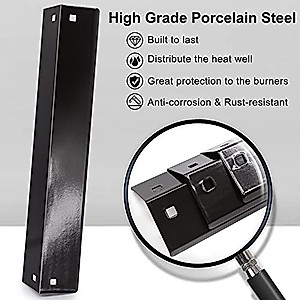 BBQ-Element Grill Heat Plates Compatible for Chargriller 5050, 5650, 3001, 5072 Grill, 3-Pack Porcelain Steel Heat Tent Burner Cover Flame Tamers for Char griller 5050, 3001, King Griller 3008