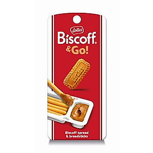Lotus Biscoff & GO, Cookie Butter and Breadsticks Snack Pack, non GMO + Vegan, 1.6 Oz (Pack of 8)