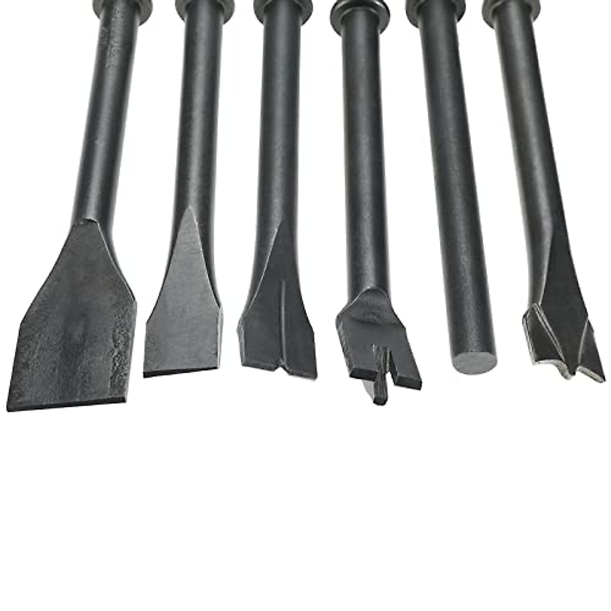 YaeTek 10 Pcs Air Hammer Pneumatic Chisels Tools including 9pcs 0.401'' Shank Smoothing Pneumatic Air Hammer Chisels Bits and High Carbon Steel Spring