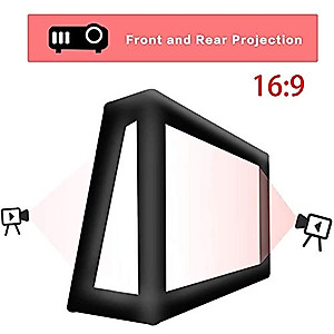 fitnessandfun 30ft Huge Inflatable Projector Screen - Blow Up Outdoor Movie Screens - 360 Inch for TV & Movies - Seamless, Portable, Front & Rear Projection(30ft with Blower)