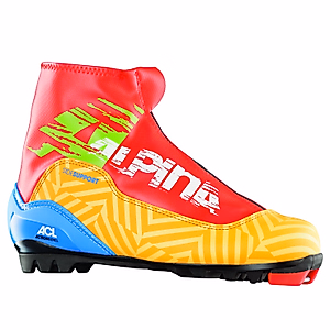 Alpina ACL Action Series Cross-Country Nordic Classic Ski Boots, Yellow Multi, 46
