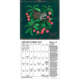Backyard Foraging 2023 Wall Calendar: Discover Edible Plants and Kitchen Inspiration by Ellen Zachos | 12" x 24" Open | Amber Lotus Publishing