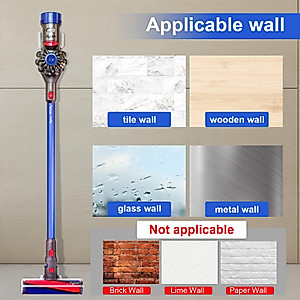Vacuum Cleanner Wall mount Stand for Dyson V11 V12 Storage Holder Compatible for Dyson V11 V12 Vacuum Cleaner Bracket Wall Mount Support Organizer, Not Compatible for V12 Slim (White, V11 V12)