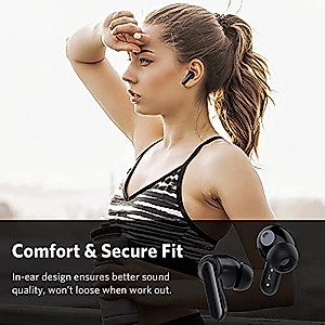 Wireless Earbuds, TITACUTE Bluetooth 5.3 Headset in-Ear Headphone Deep Bass Noise Canceling Earphone for Samsung Galaxy S23 Ultra A53 A14 S22 S21 S20 for iPhone 13 Pro Max 14 12 11 Google Pixel 6 7 6a