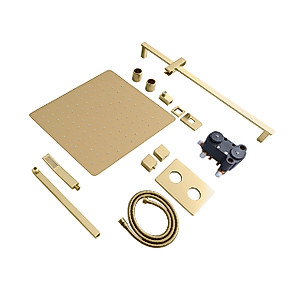 ZLINE Autograph Edition Crystal Bay Thermostatic Shower System in Champagne Bronze (CBY-SHS-T2-CB)