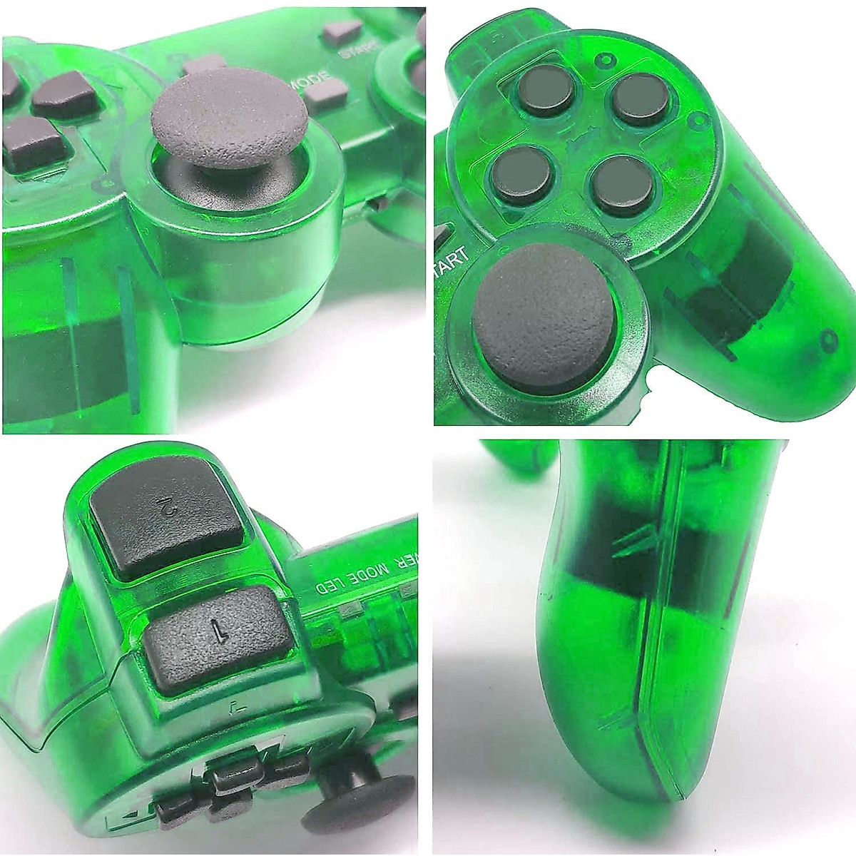 Rzzhgzq PS2 Wireless Controller 2.4G Play -Station 2 Gamepad 2 Pack Dual Vibration Compatible with Sony Play -station 2 Console (Red+Green)